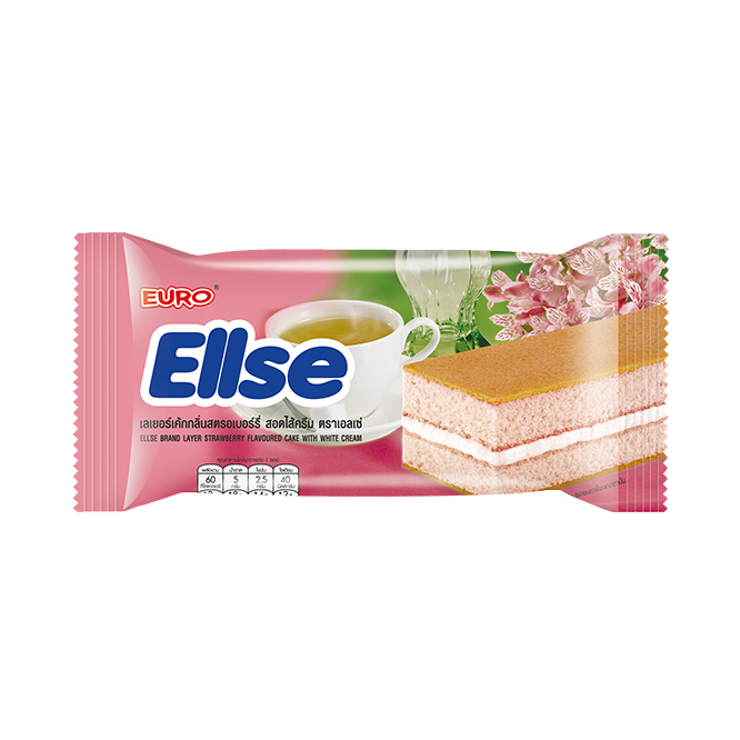 (24 ชิ้น) Euro Ellse ยูโร่ เอลเซ่ เลเยอร์เค้ก 15 กรัม มี 8 รสชาติ ...