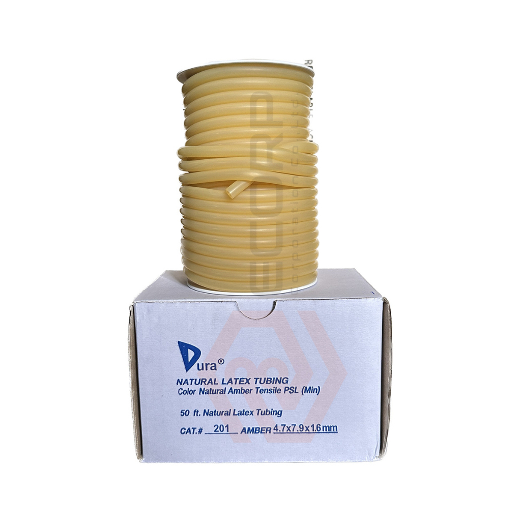 (ยกกล่อง 50 ฟุต) Dura สายยางลาเท็กซ์ สายทูนิเก้ Natural latex tubing สายยางรัดแขนเจาะเลือด ...