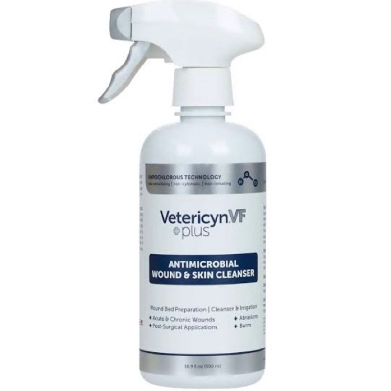 ((ขวดใหญ่)) Vetericyn Plus VF Wound & Skin Cleanser 500 ml. exp 03/2025 สเปรย์พ่นแผลและผิวหนัง ...