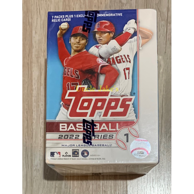 2022 Topps Basball Series 1 Blaster Box - 7 Packs + Relic Card (99 ...