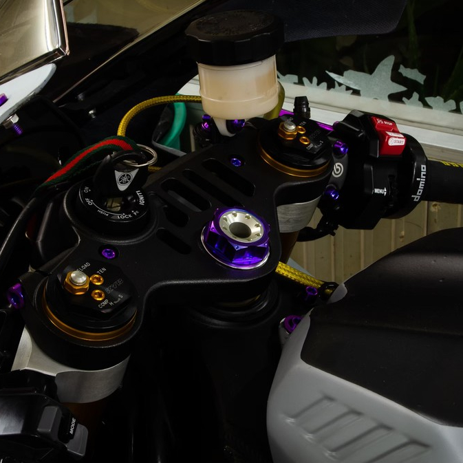 น็อตแผงคอไทเทเนียม Titanium Top Yoke M28 for R1 S1000 Gsxr1000 ZX10 ...