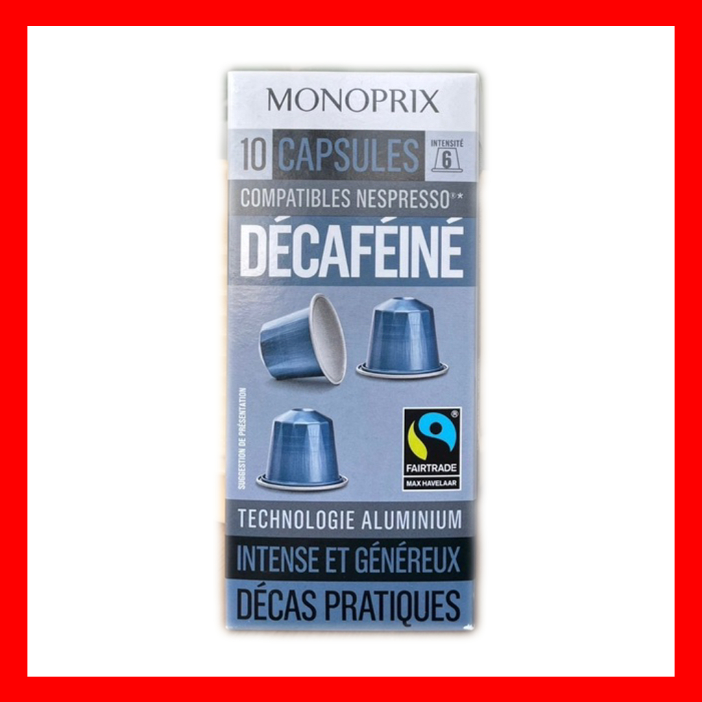 Monoprix Decaf Espresso 10 capsules 50g. กาแฟแคปซูล Monoprix นำเข้าจาก ...