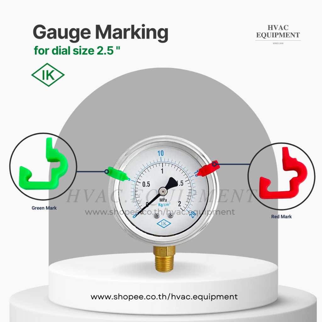 Gauge Range Marking สำหรับบ่งชี้ช่วงเรนจ์การใช้งานของเกจวัดแรงดัน เหมาะ ...