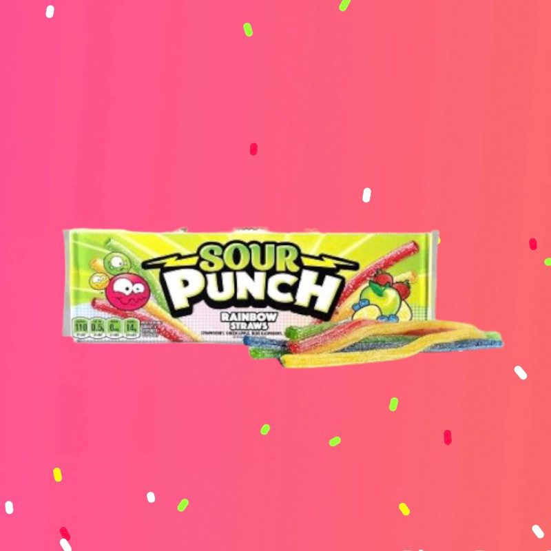 Sour Punch Rainbow Straws Candy | Shopee Thailand