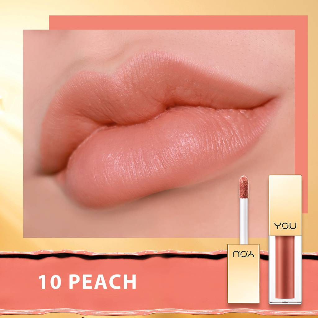 YOU Rouge Velvet Matte Lip Cream 4.5g. ลิปครีมเนื้อเนียน บางเบา แห้ง ...