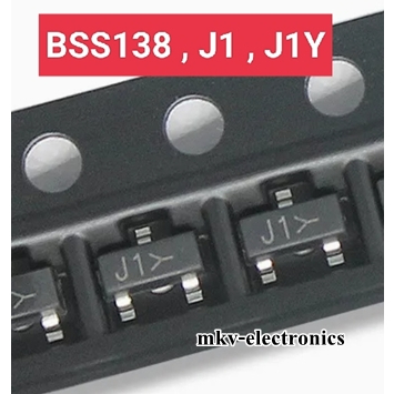 (5ตัว) BSS138 , J1 , J1Y , 0.2A 50V N-Channel Mosfet SMD SOT-23 (รหัส ...