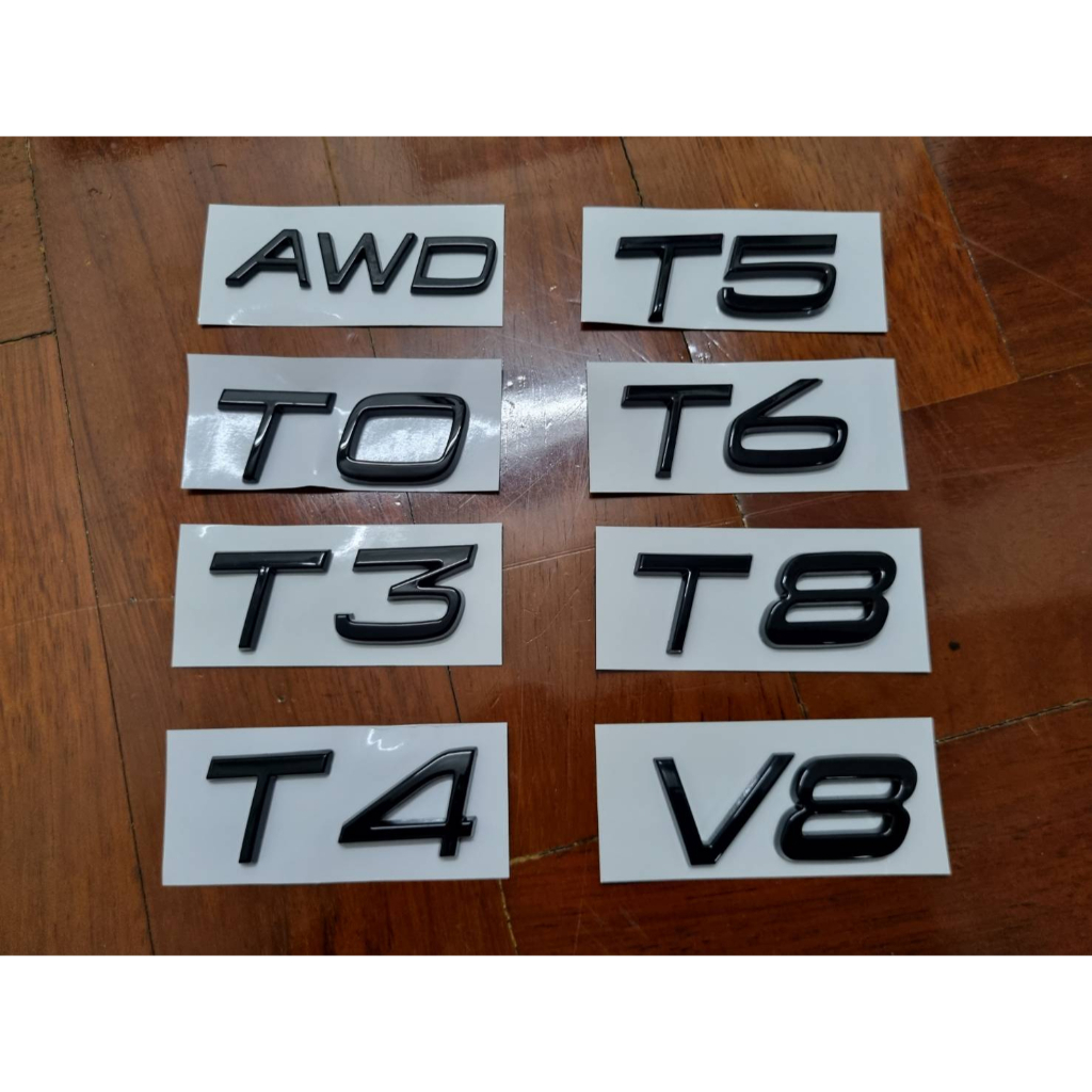 ราคาต่อ ชิ้น โลโก้ วอลโว่ ติดด้านหลัง สีดำ VOLVO T0 T3 T4 T5 T6 T8 V8 AWD car black logo fro ...