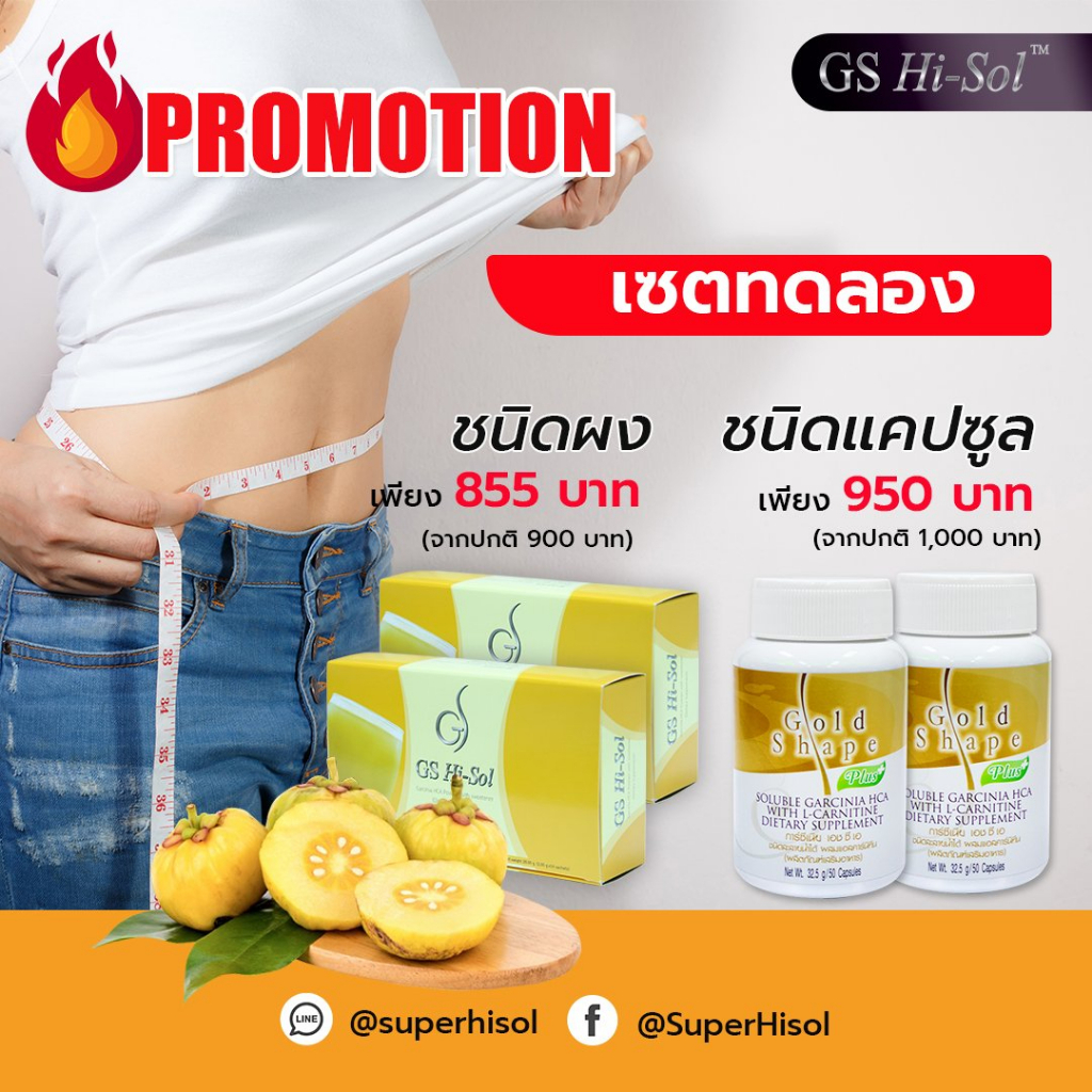 GS Super HiSol ชนิดผง 2 กล่อง - อาหารเสริมลดน้ำหนัก งานวิจัยจากส้มการ ...