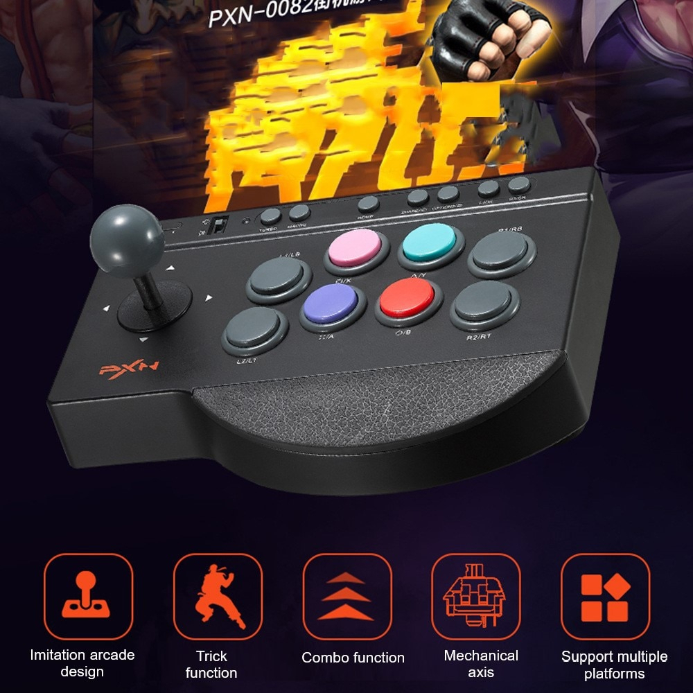 ⚡NEW⚡PXN 0082 USB สายเกมจอยสติ๊กคอนโซล Rocker ต่อสู้ Controller จอยสติ ...