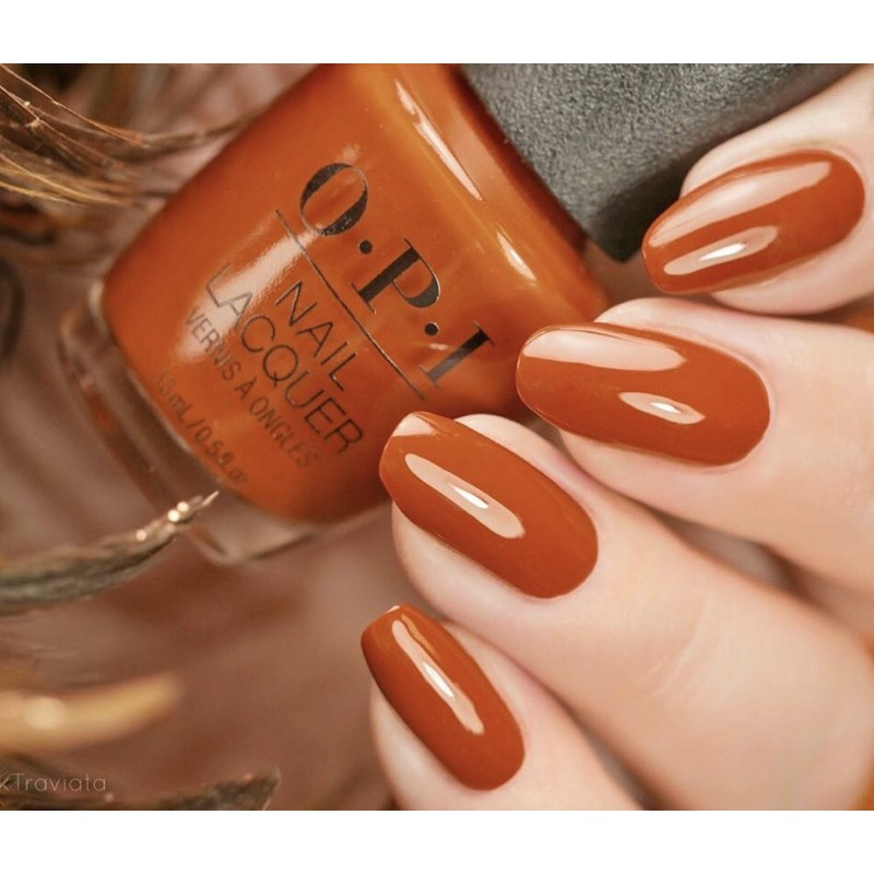 พร้อมส่ง OPI My Italian is a Little Rusty สี Rust หรือสีสนิม น้ำตาลอม ...