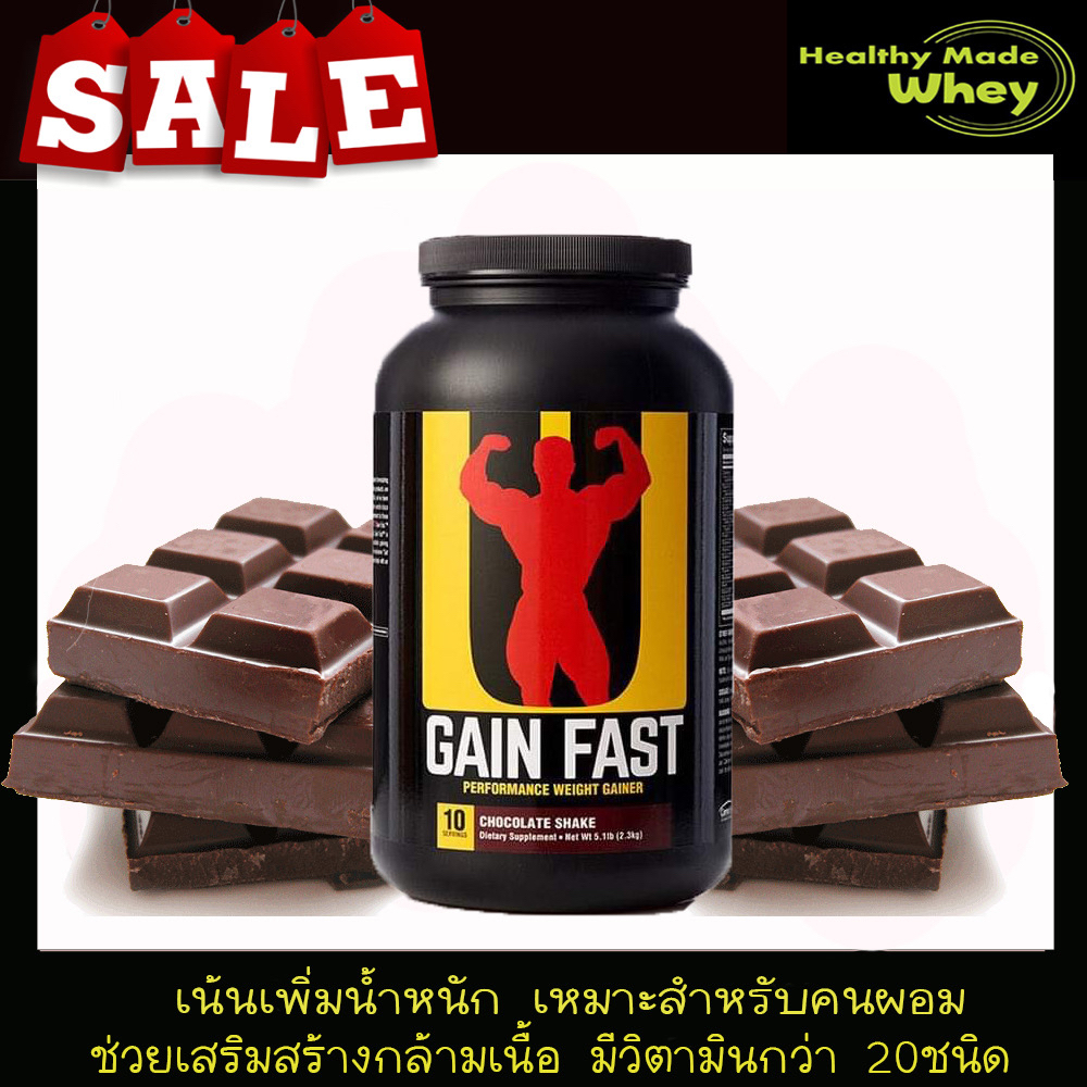 Gain Fast 3100 5.1lb Chocolate (เน้นเพิ่มน้ำหนักและช่วยเสริมสร้าง ...