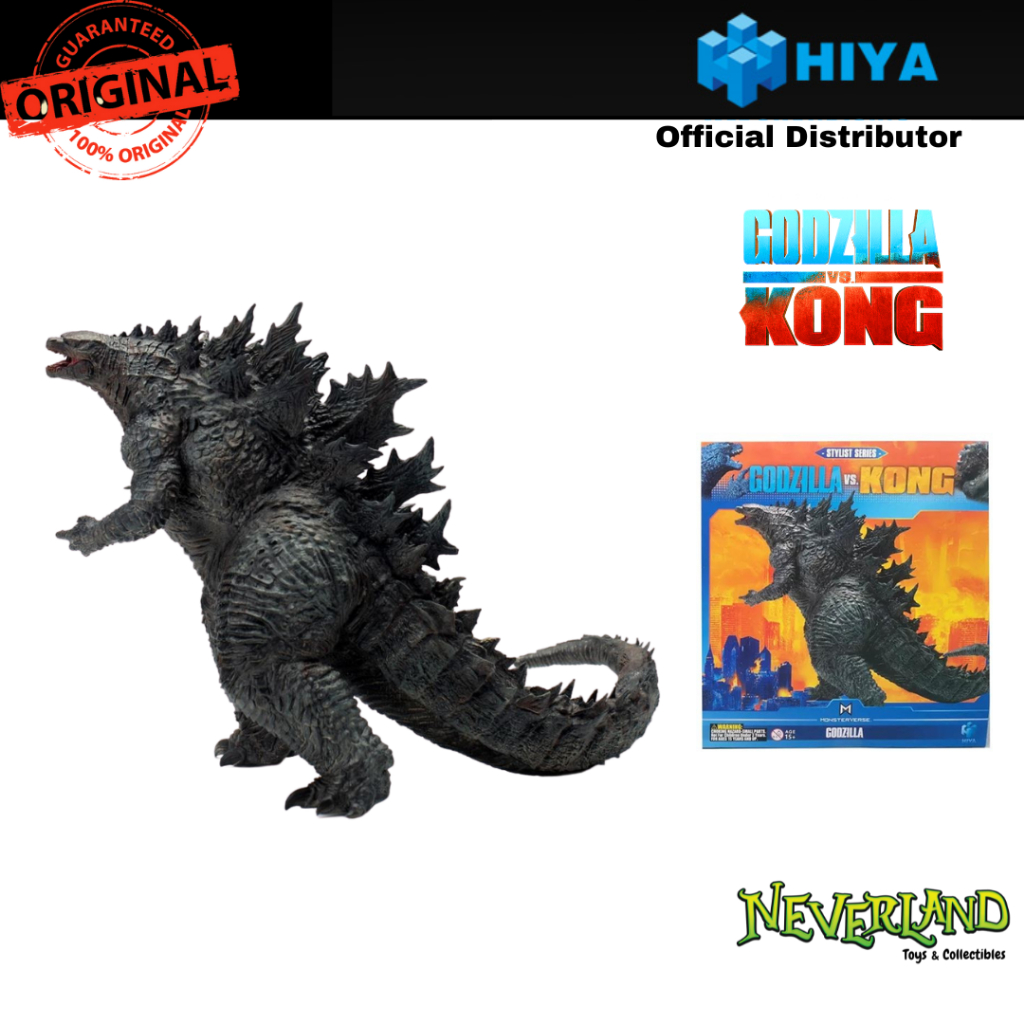 Hiya Toys GODZILLA VS KONG Godzilla 8" PVC statue Stylist Series ...