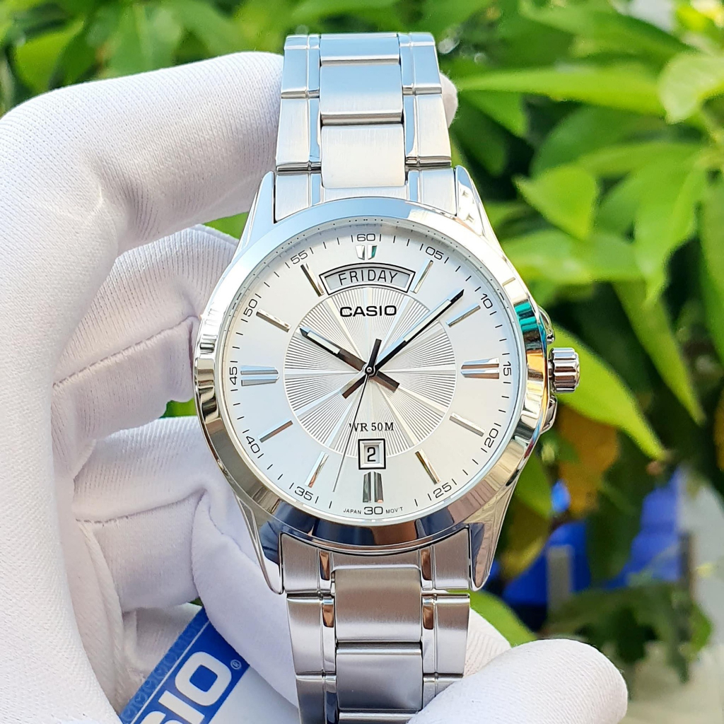 นาฬิกา Casioแท้ รุ่น MTP-1381D-1A , MTP-1381D-7A และ MTP-1381L-1A นาฬิกาข้อมือผู้ชาย กันน้ำ 50 ...