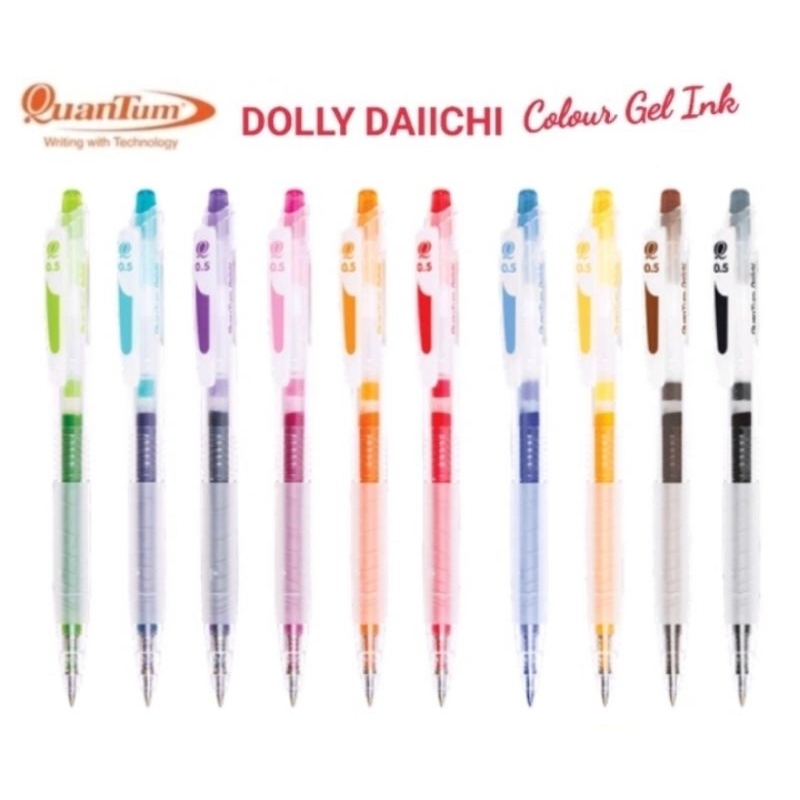 Quantum ปากกาไดอิจิเจล ดอลลี่ Daiichi Dolly Colour สีหมึกตามตัวด้าม 0.5 ...