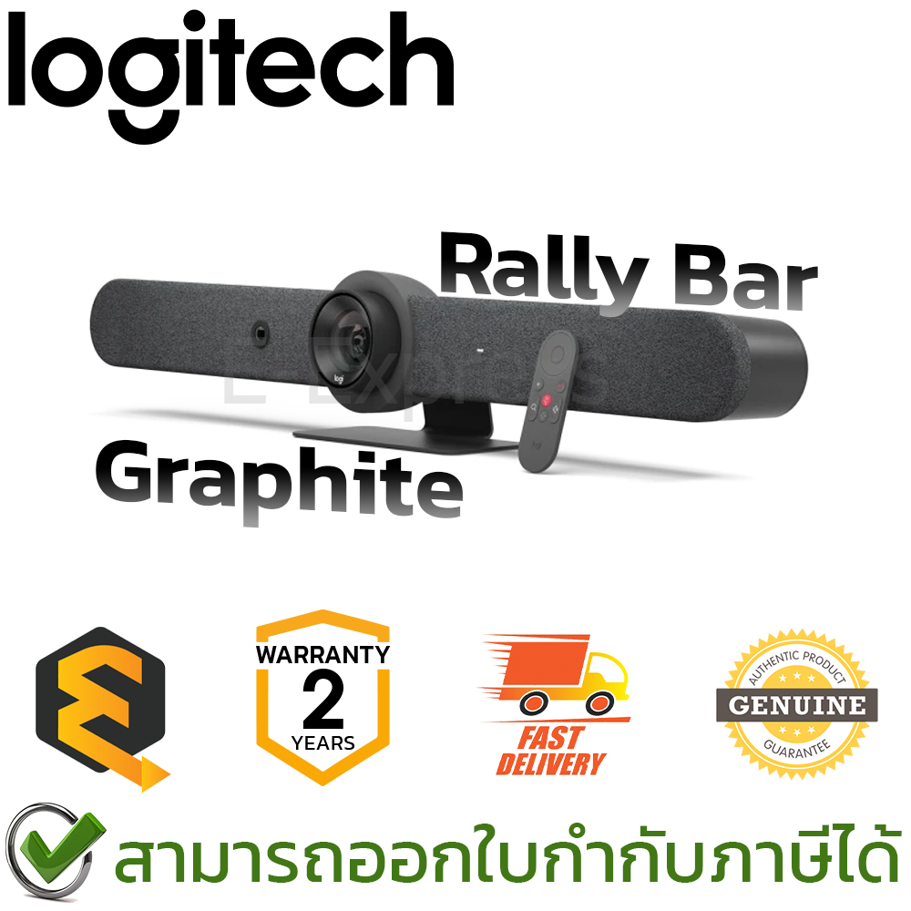 Logitech Rally Bar All-In-One Video Bar (Graphite) เว็บแคมสำหรับจัด ...
