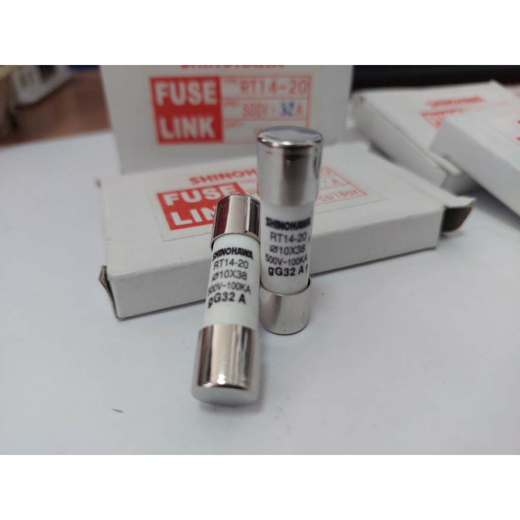 "SHINOHAWA " ฟิวส์กระเบื้องเซรามิค FUSE LINK RT14-20 Ø10X38 ***(ราคาต่อ ...