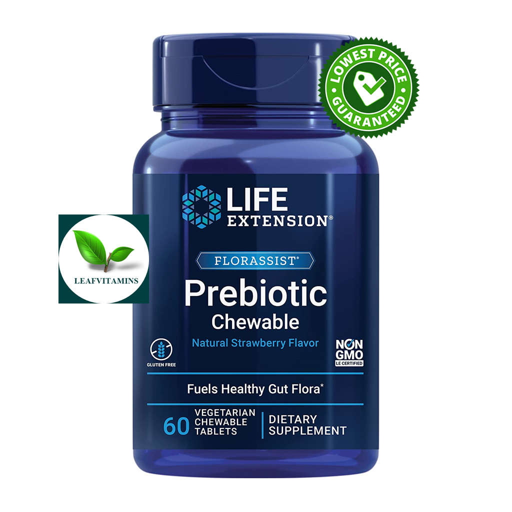 Life Extension FLORASSIST Prebiotic Chewable (Strawberry) / 60 ...