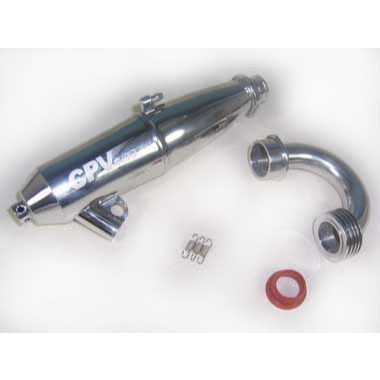 CPV RACING Aluminum Tuned Pipe for 1/8 Vehicle w/ Manifold 1set(.21-.28 ...