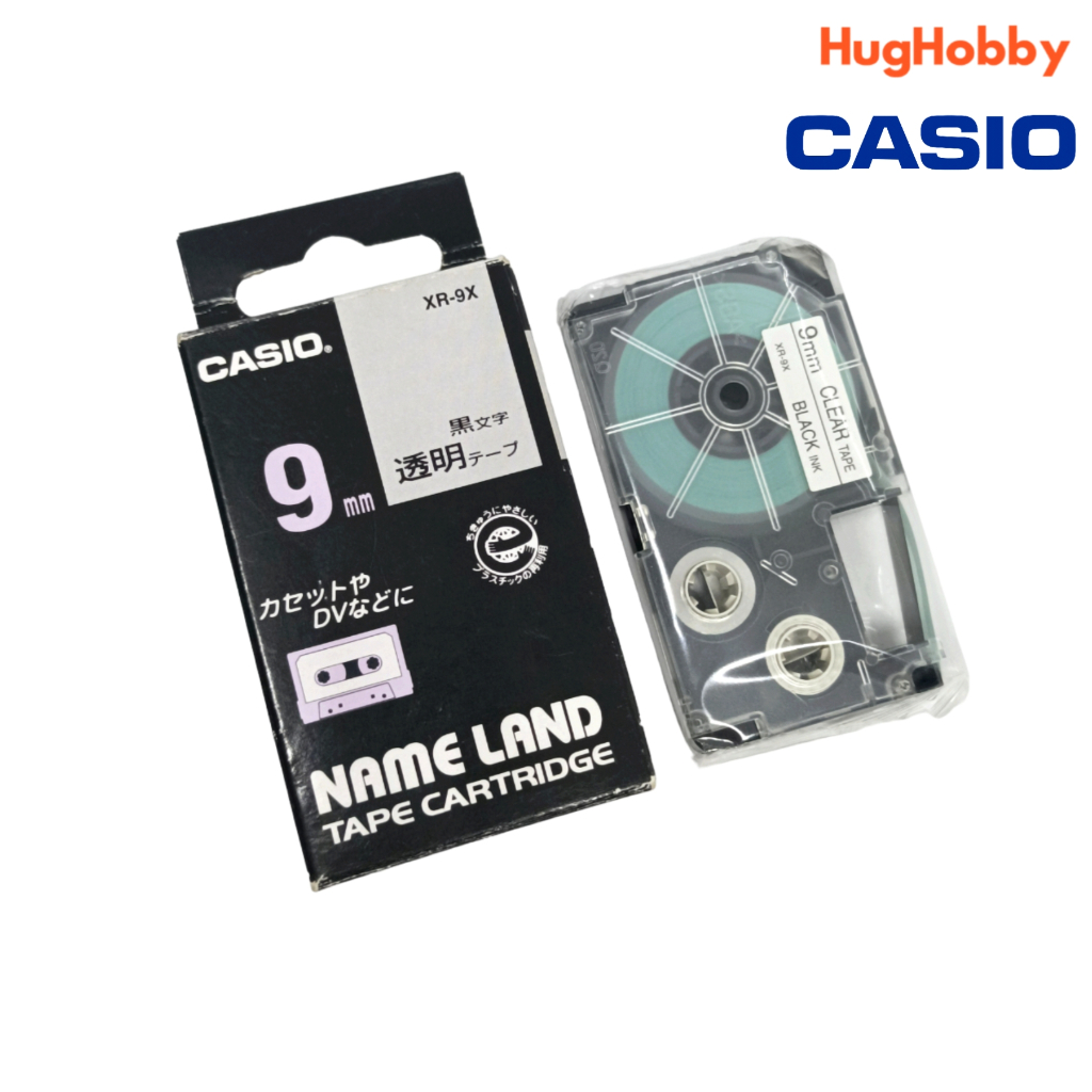 CASIO Name Land 9mm Tape Cartridge XR-9X (ฉลากใส ตัวอักษรสีดำ) | Shopee ...