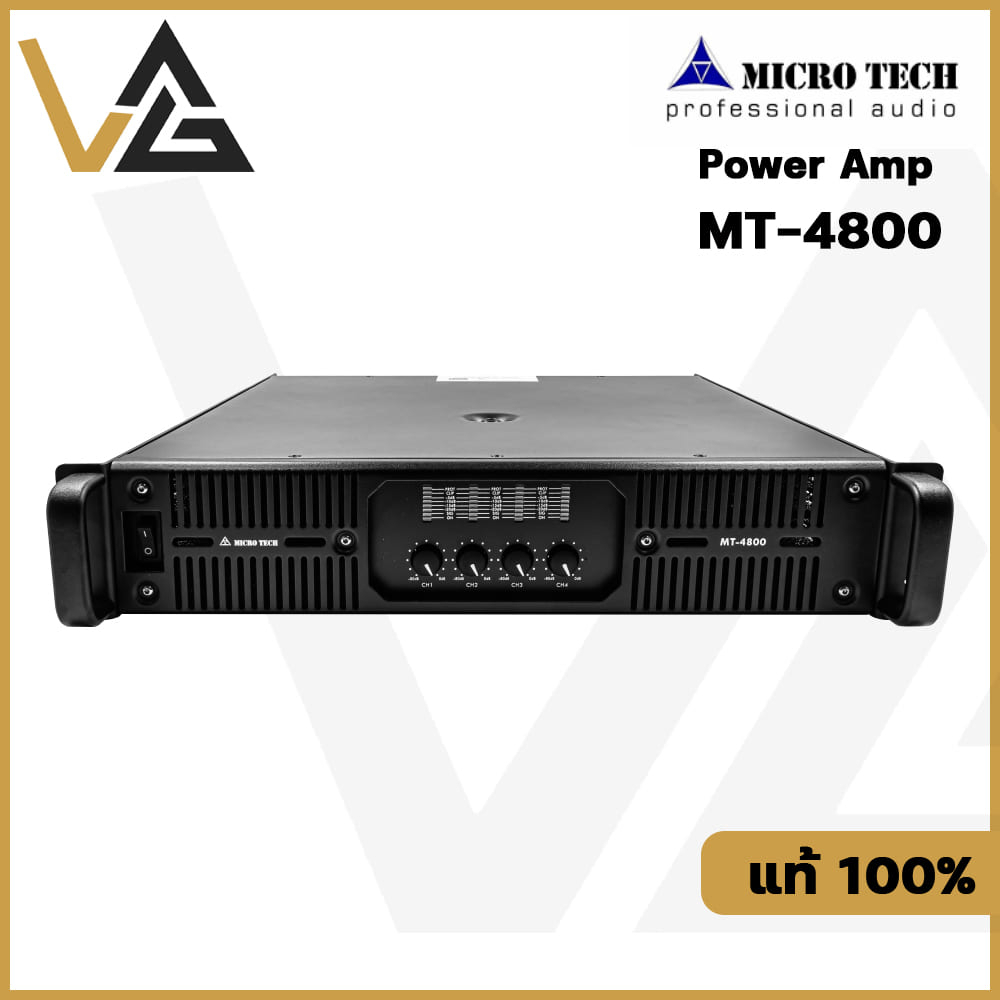 Microtech MT-4800 แอมป์ขยายเสียง 800 เพาเวอร์แอมป์ คลาส H เครื่องขยายเสียง 4แชนแนล ของแท้💯% รับ ...