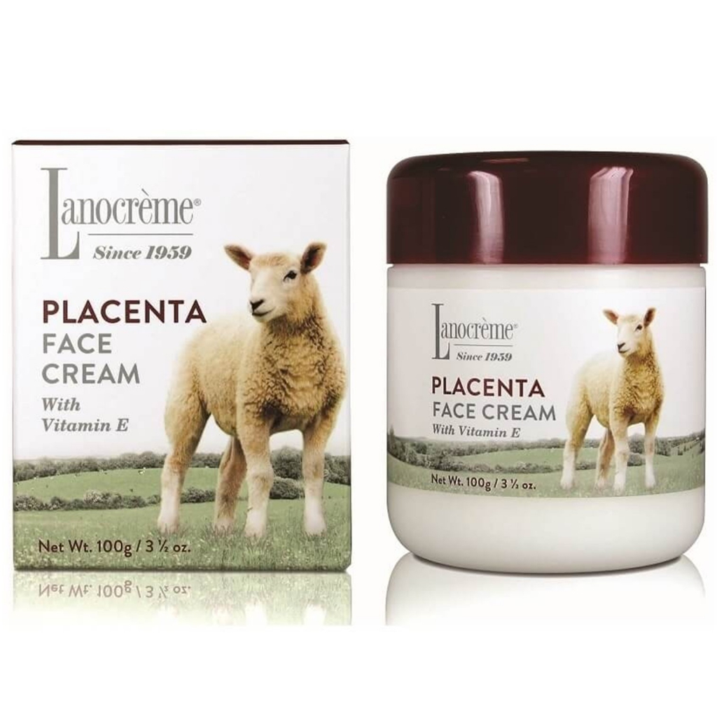 Lanocreme-Placenta Face Cream with Vitamin E ครีมรกแกะเข้มข้นผสมวิตามิ ...