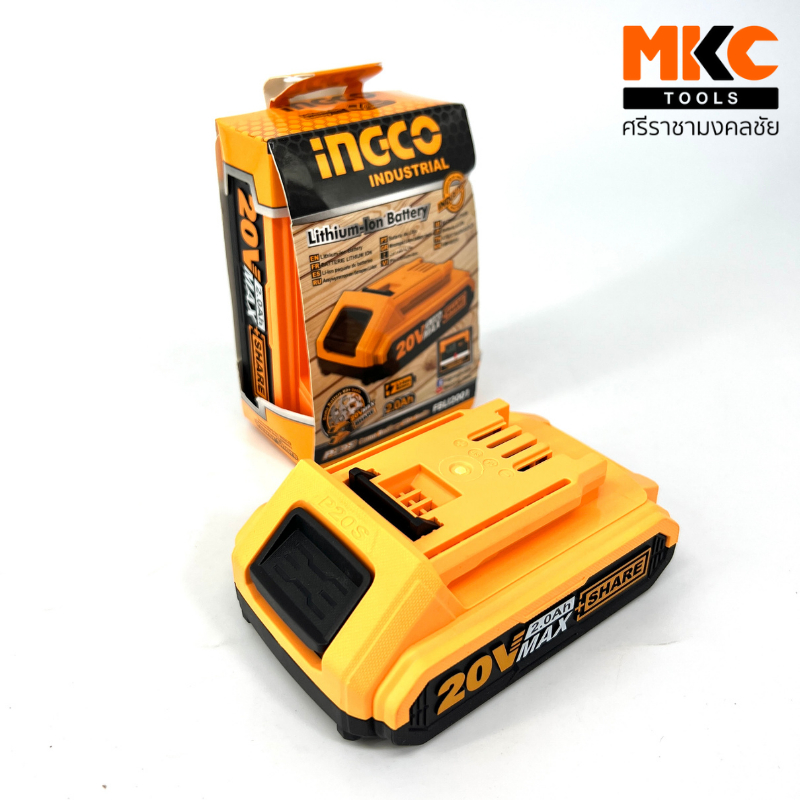 INGCO แบตเตอรี่ 20V 2.0Ah FBLI2001 | Shopee Thailand