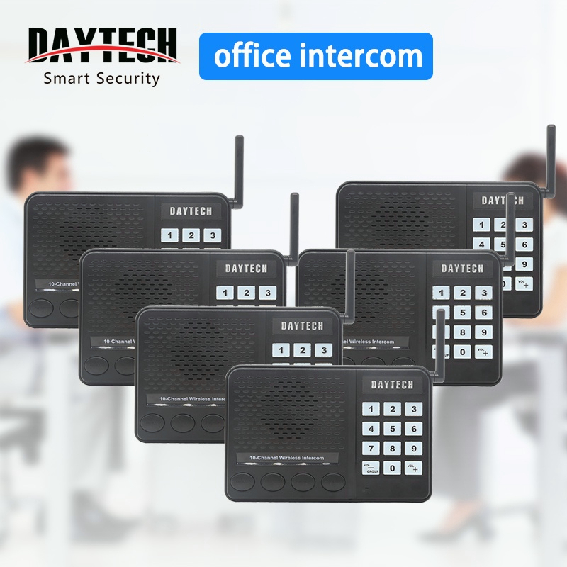 Daytech อินเตอร์คอมไร้สาย Wireless Intercom ไร้สาย อินเตอร์คอม 10 ช่อง ระยะทาง 1 กม สำหรับ ...