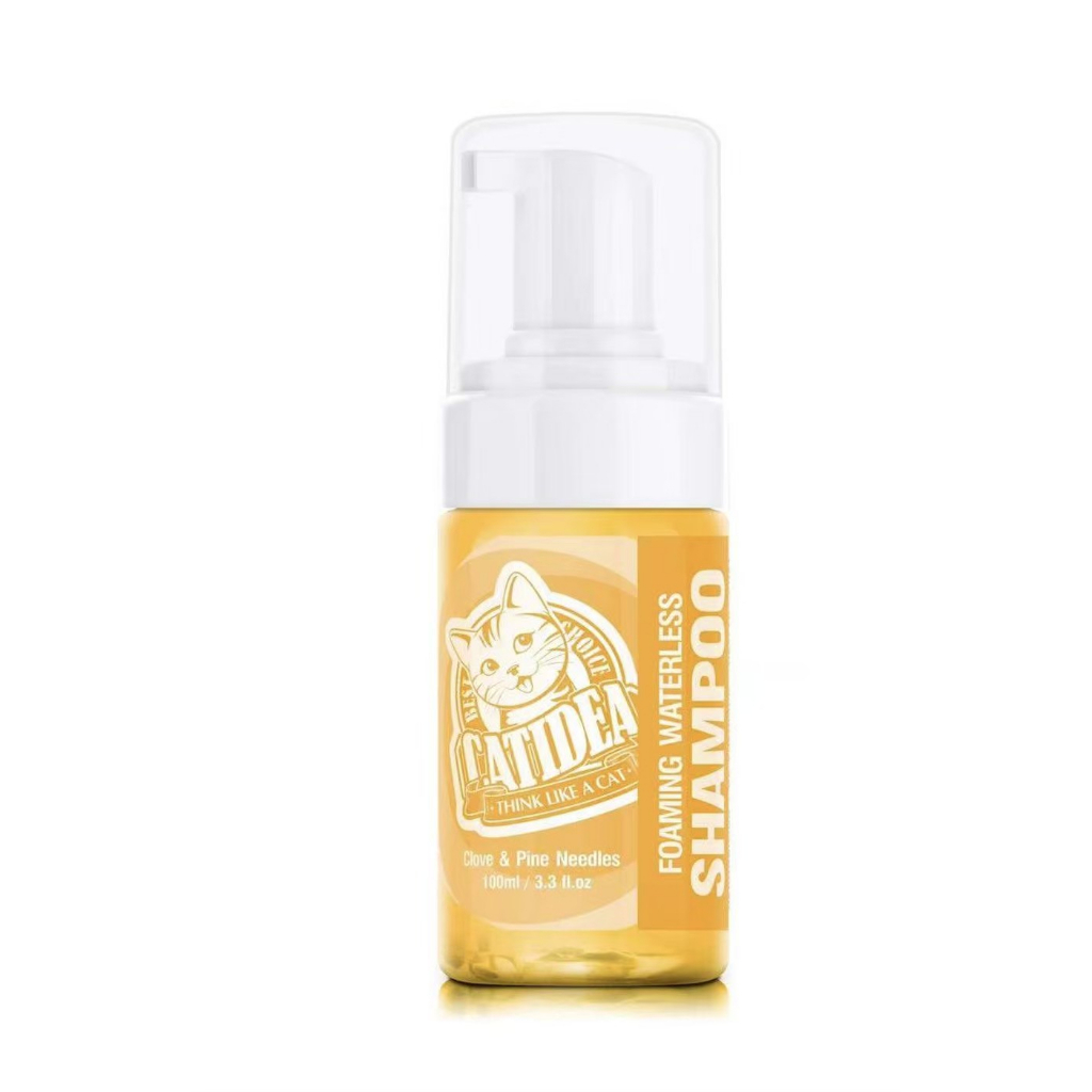 Catidea แชมพูอาบแห้งแมว หอมติดทน ขนนุ่ม ขนาด 100ml ( 1 ขวด) | Shopee ...