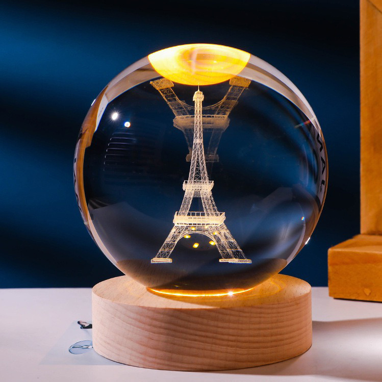 โคมไฟลูกแก้ว 3D LED USB ตั้งโต๊ะ คริสตัล กาแลคซี่ ไฟดาว ของขวัญวันเกิด โคมไฟหัวเตียง ไฟแต่งห้อง ...