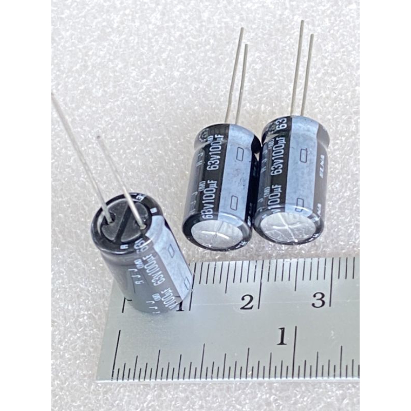 (แพ็ค10ตัว) C 100UF 63V คาปาซิเตอร์ ELNAสีดำ 105C ขนาด10x16mm แท้-ใหม่ ...