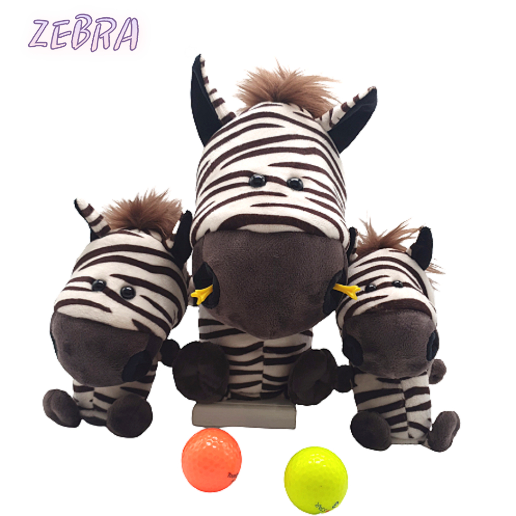 [Wico]Back Open Premium Brown Zebra Golf Club Cover Set/Premium Brown ...
