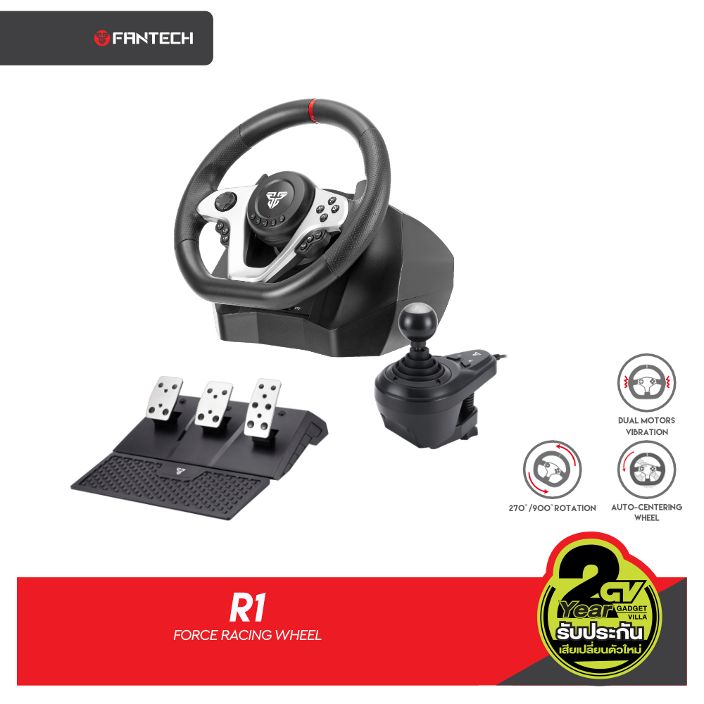 FANTECH FORCE RACING WHEEL R1 พวงมาลัย คอนโทรลเลอร์ สำหรับเล่นเกมส์ ...