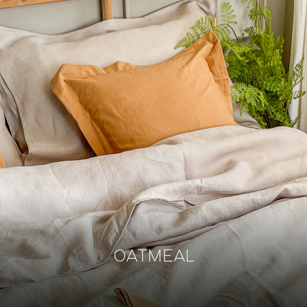 ชุดผ้าปูที่นอน / ปลอกผ้านวม / ปลอกหมอน ลินิน Solstice Home ทำจากผ้าลินิน French Flax Linen ...