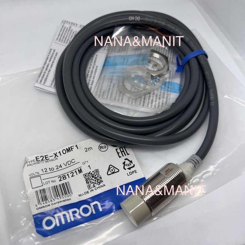E2E-X10MF1 หัว M18 จับโลหะ ระยะจับ 10mm PNP-NO 3สาย ไฟ 12-24VDC ...