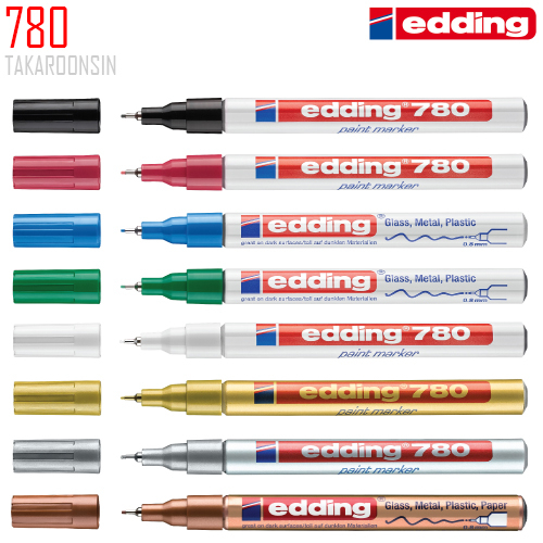 ปากกาเพ้นท์ EDDING 780 (หัวเข็ม 0.8 mm) แพ็ค 10 ด้าม | Shopee Thailand