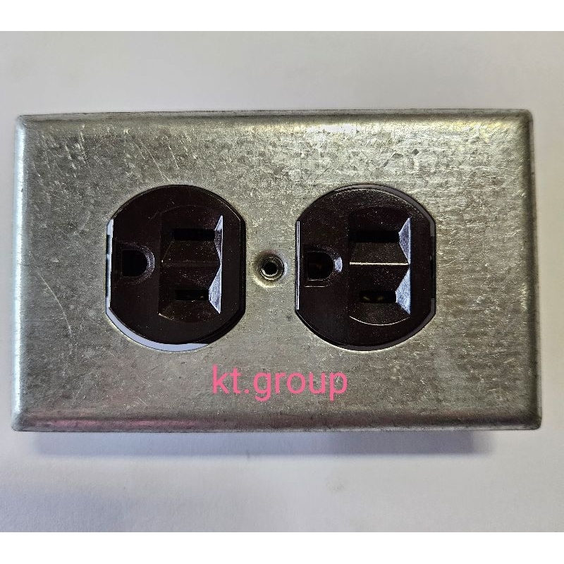 ปลั๊กติดผนัง3P(EAGLE)+ฝาเหล็ก | Shopee Thailand