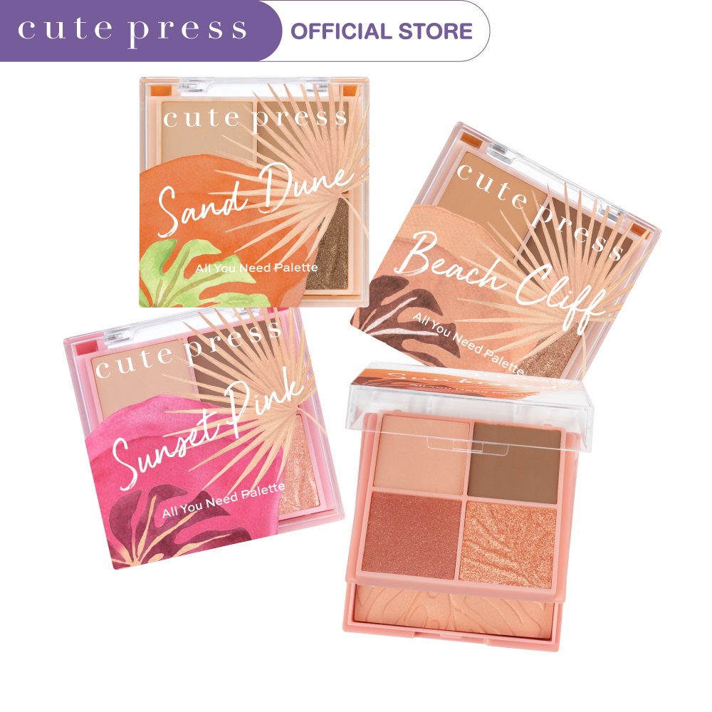 CUTE PRESS พาเลทท์ตกแต่งเปลือกตาและแก้ม TROPICAL BREEZE ALL YOU NEED ...