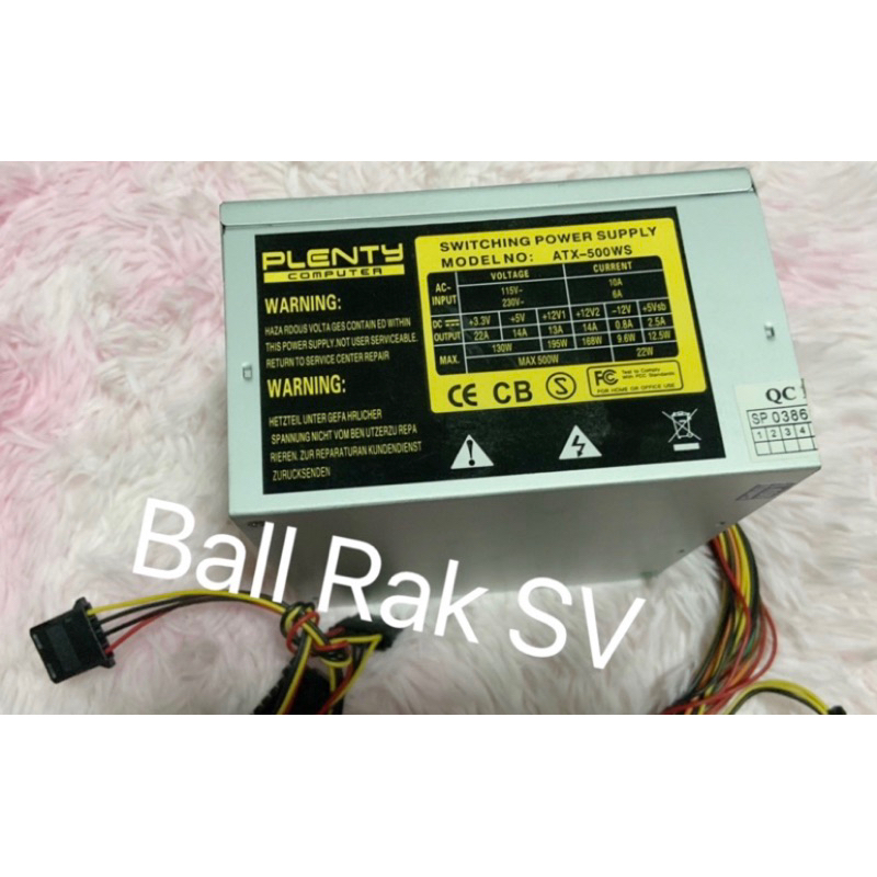 Power Supply Plenty Model ATX-500 W | Shopee Thailand