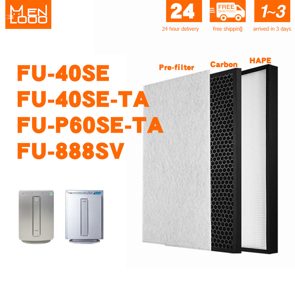 Mennlooo เหมาะสำหรับเครื่องกรอง Sharp FU-P60S FU-40SE FU-888SV ฟิลเตอร์ ...