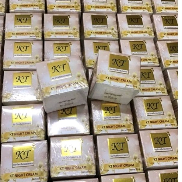 KT night cream by บ้านกระต่ายขาว 10 กรัม แพคเกจใหม่ กล่องทอง ของแท้ เคที ไนท์ครีม ครีมเคที ครีม ...