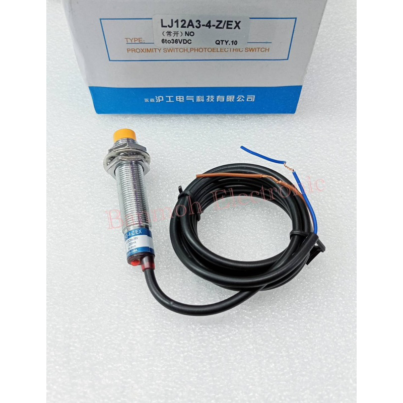 LJ12A3-4-Z/EX Proximity sensor M12 2สาย DC ชนิด NO จับ 4 มิล เซ็นเซอร์ ...