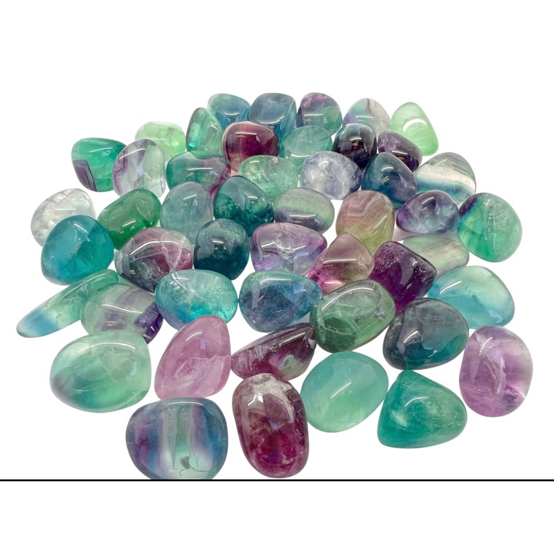 1 Pc Rainbow Fluorite Crystal Grade AA Rainbow Fluorite tumbled stones - healing crystals and ...