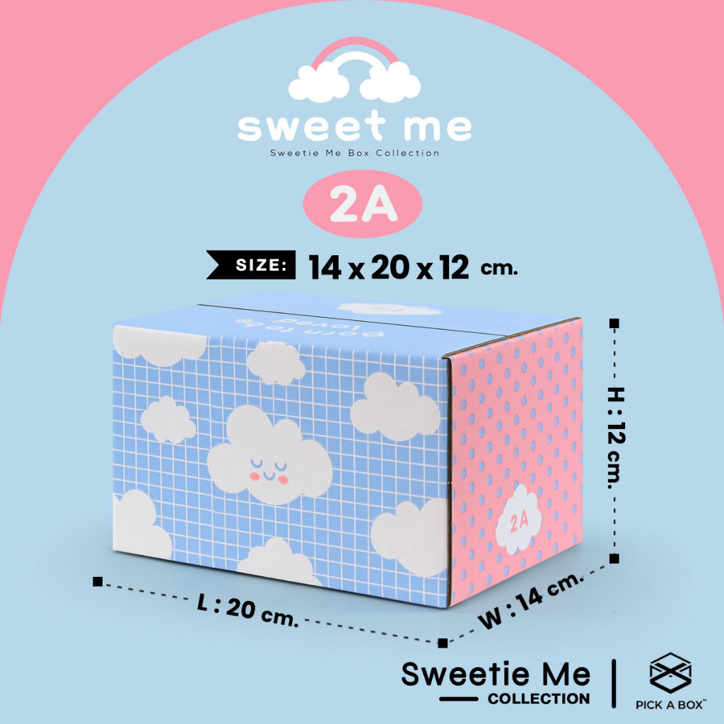 กล่อง SWEET ME - 20 ใบ : กล่องพัสดุสำหรับส่งไปรษณีย์ลูกฟูก PICK A BOX ...
