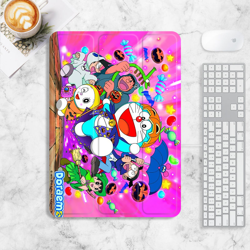 cartoon Doraemon มีที่ใส่ปากกา เคส iPad mini6 air 1/2/3/4/5 เคสไอแพด 10 ...