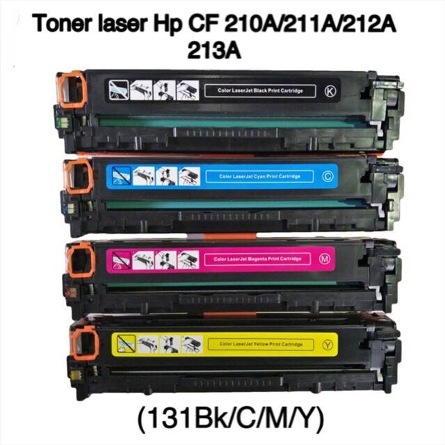 Toner Hp CF210A / 211 / 212 / 213 4 สี (131 Bk/C/M/Y) เทียบเท่า ...