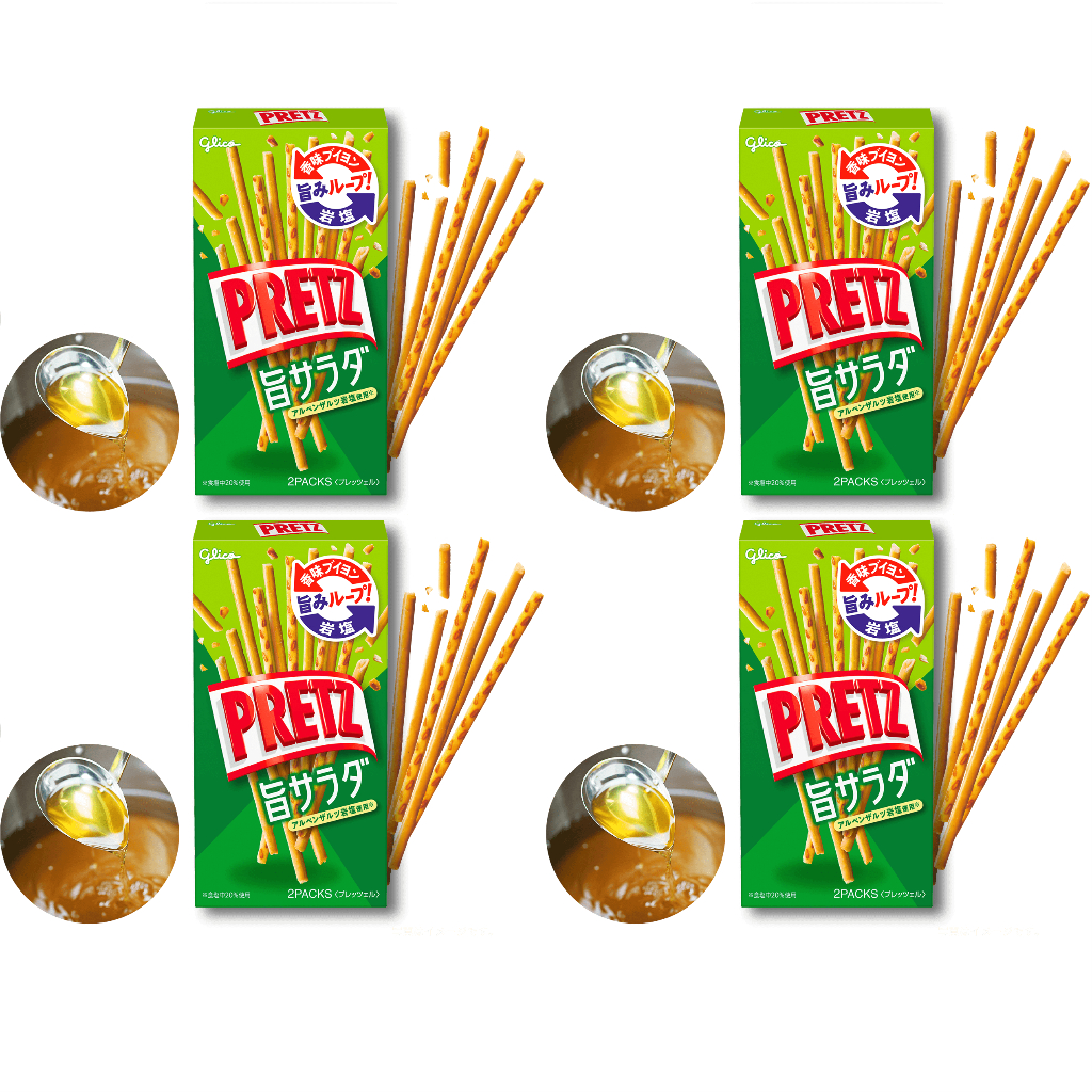 Glico Pretz สลัดแท่ง รสสลัด X4 แพ็ก ส่งตรงจากญี่ปุ่น | Shopee Thailand