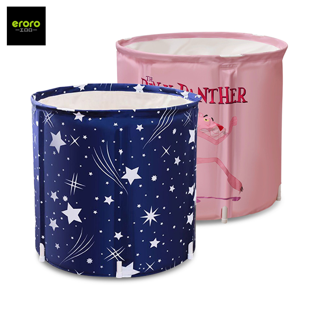 ERORO อ่างแช่น้ำพับได้ สำหรับผู้ใหญ่และเด็ก หนาพิเศษ 3 ชั้น ขนาด 70x65 ...