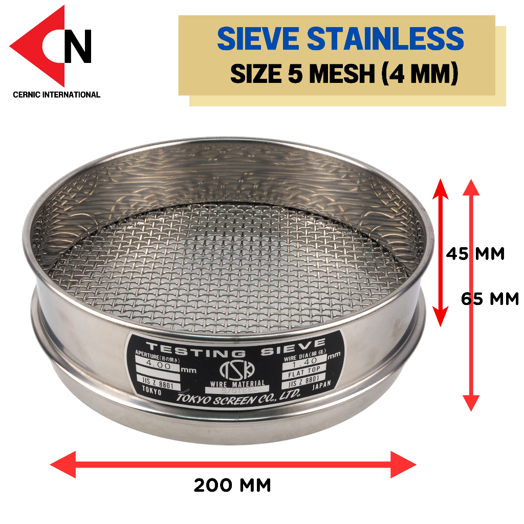 SIEVE STAINLESS ตะแกรงร่อนสารเคมี มีจำหน่ายตั้งแต่ความละเอียดที่ 18.5 ...