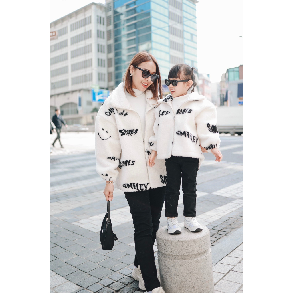 C25 Smile jacket แจ็คเก็ตผ้าขนแกะ | Shopee Thailand