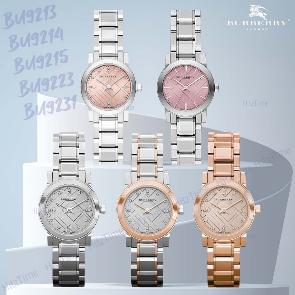 นาฬิกา Burberry นาฬิกาข้อมือผู้หญิง แบรนด์เนม ของแท้ รุ่น BU9213 BU9214 ...